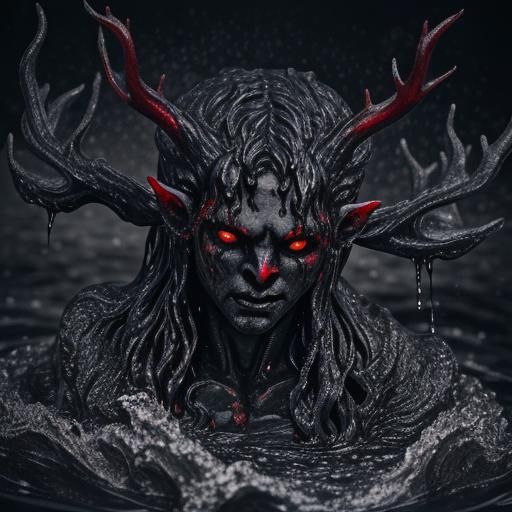 Demonic Stag - AI Generated Artwork - NightCafe Creator