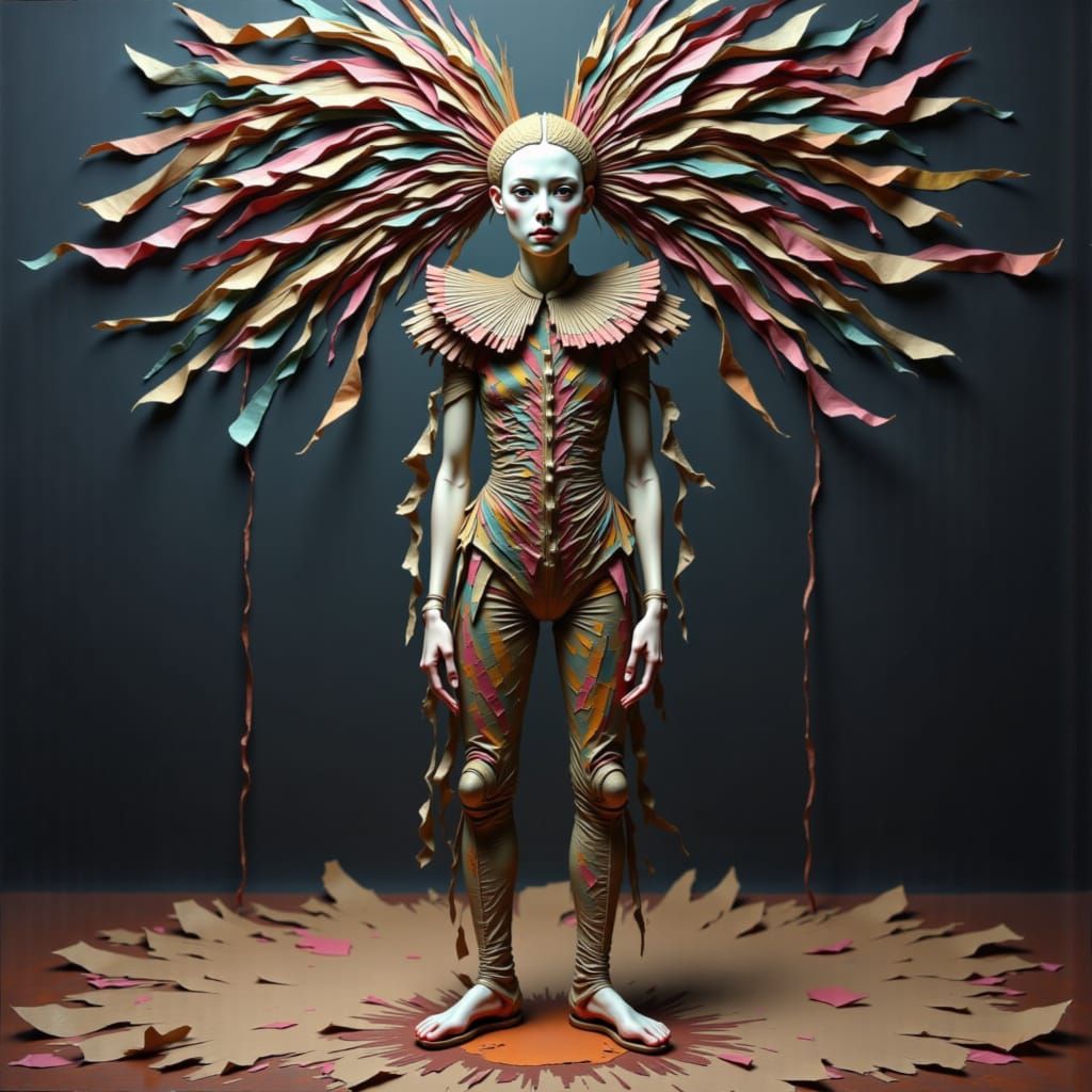 Circus Performer with Pulp Texture - AI Art