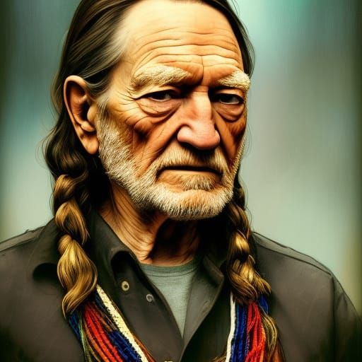 Willie Nelson - AI Generated Artwork - NightCafe Creator