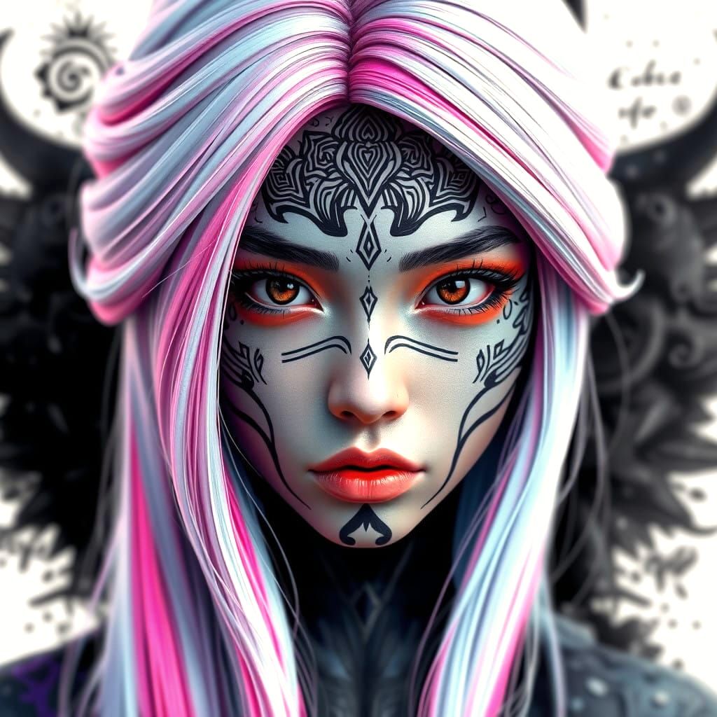 Phloxy - Mystical Korean Woman in 3D Graffiti Style