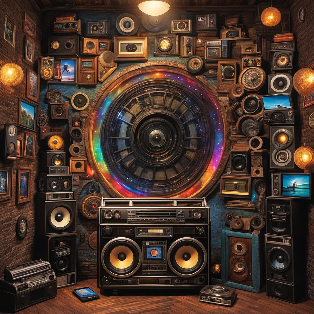 Boom Box Time Machine - AI Generated Artwork - NightCafe Creator