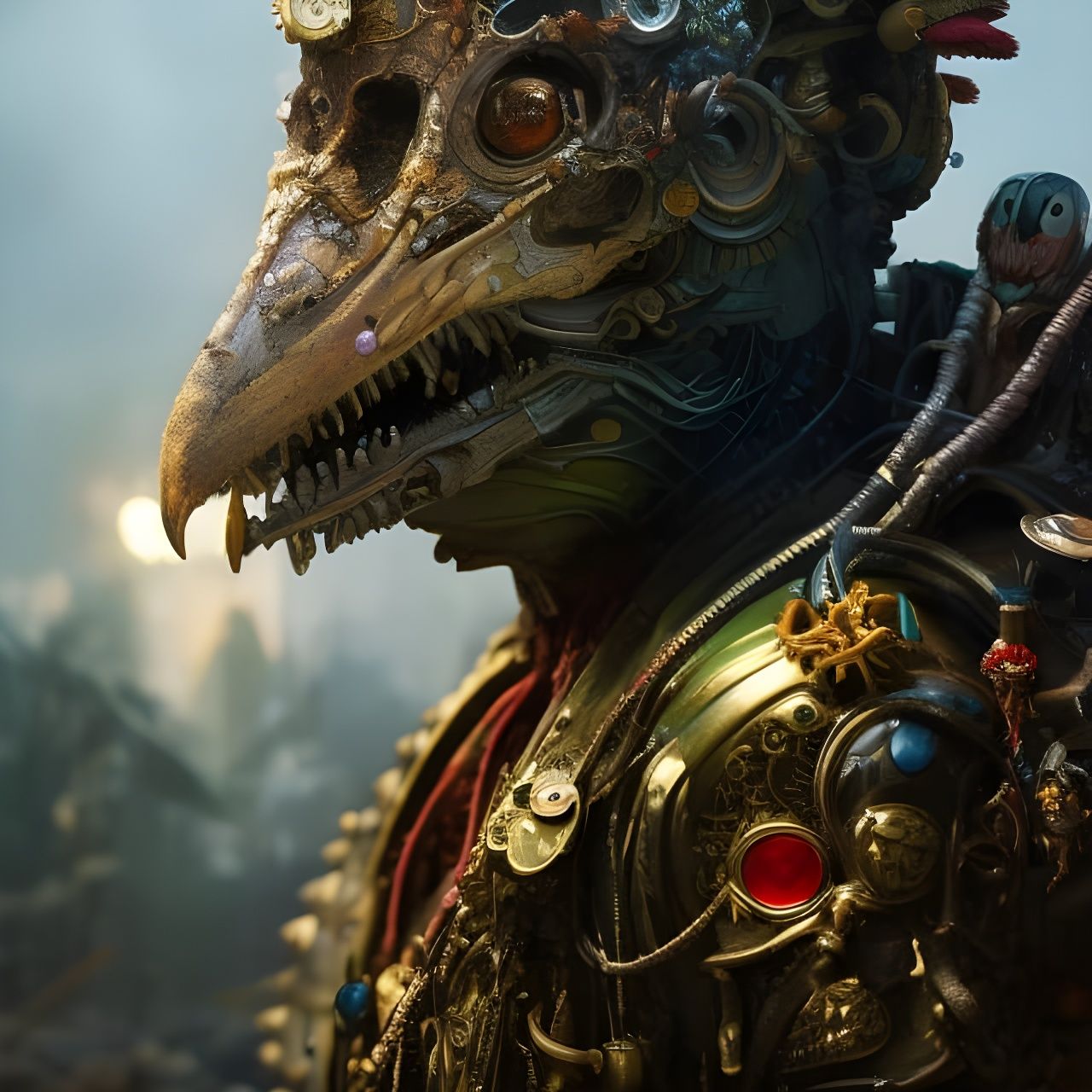 mechanical vampire chicken - AI Generated Artwork - NightCafe Creator