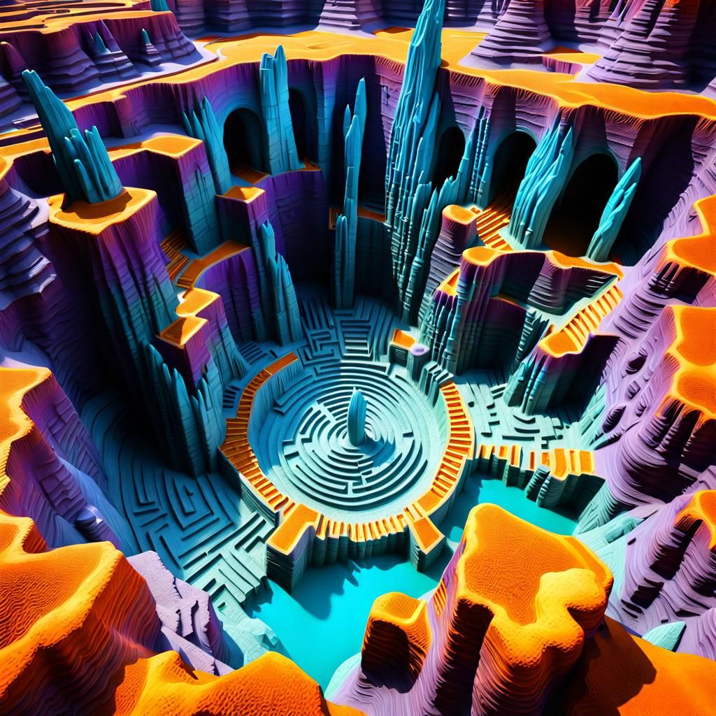 Labyrinth temple - AI Generated Artwork - NightCafe Creator