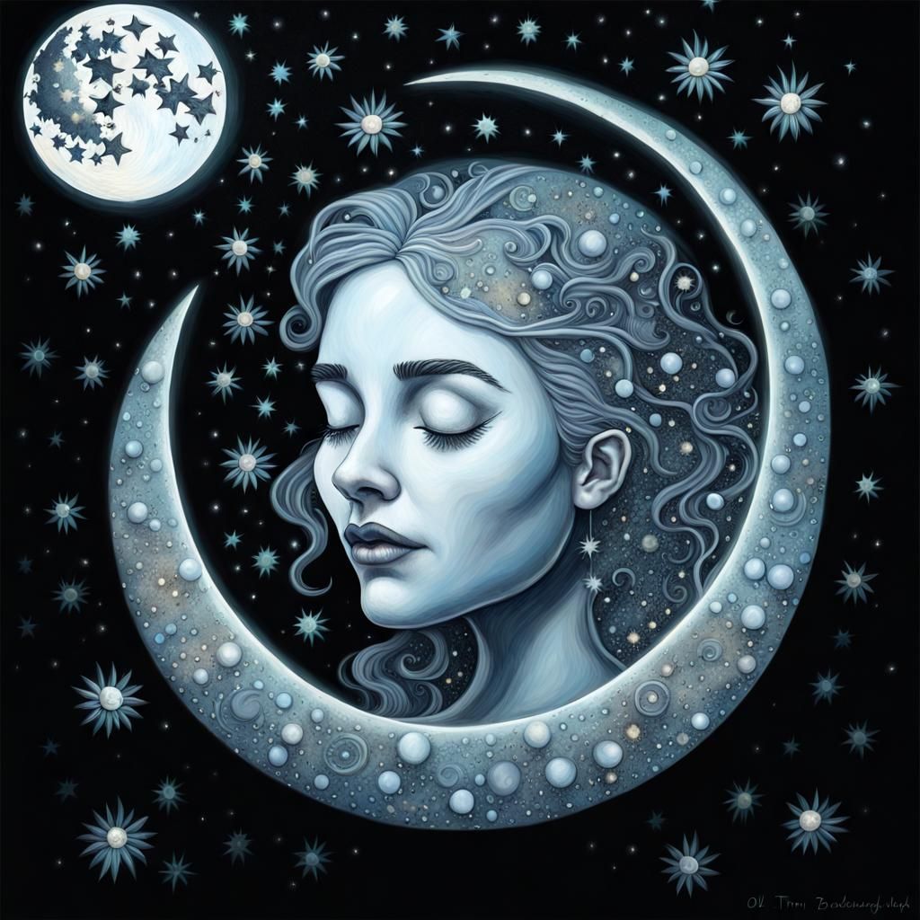 Cresent moon - AI Generated Artwork - NightCafe Creator