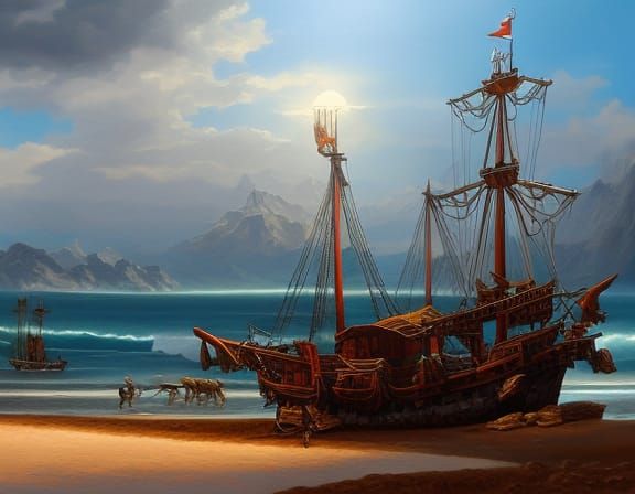 The three-headed unicorn dragon is a mythical crea... - AI Art