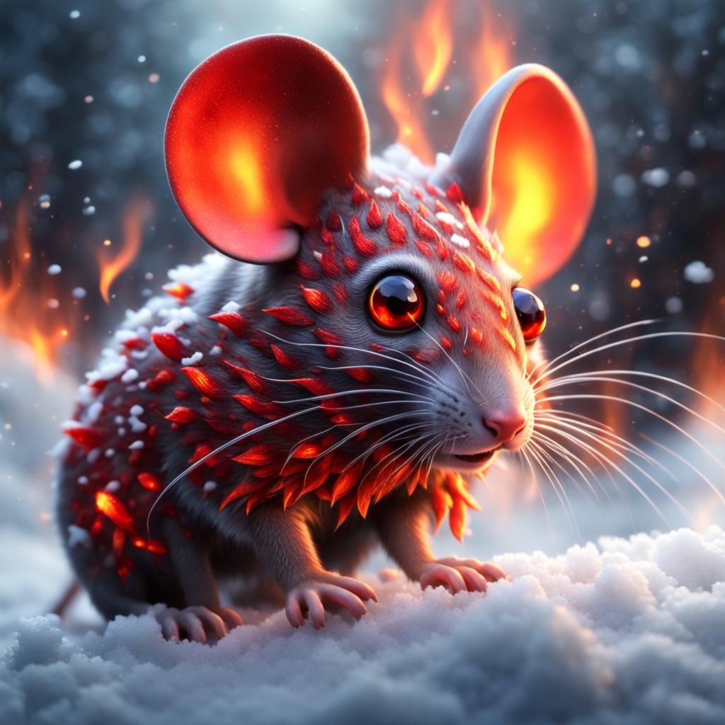 A Fire Mouse - AI Generated Artwork - NightCafe Creator