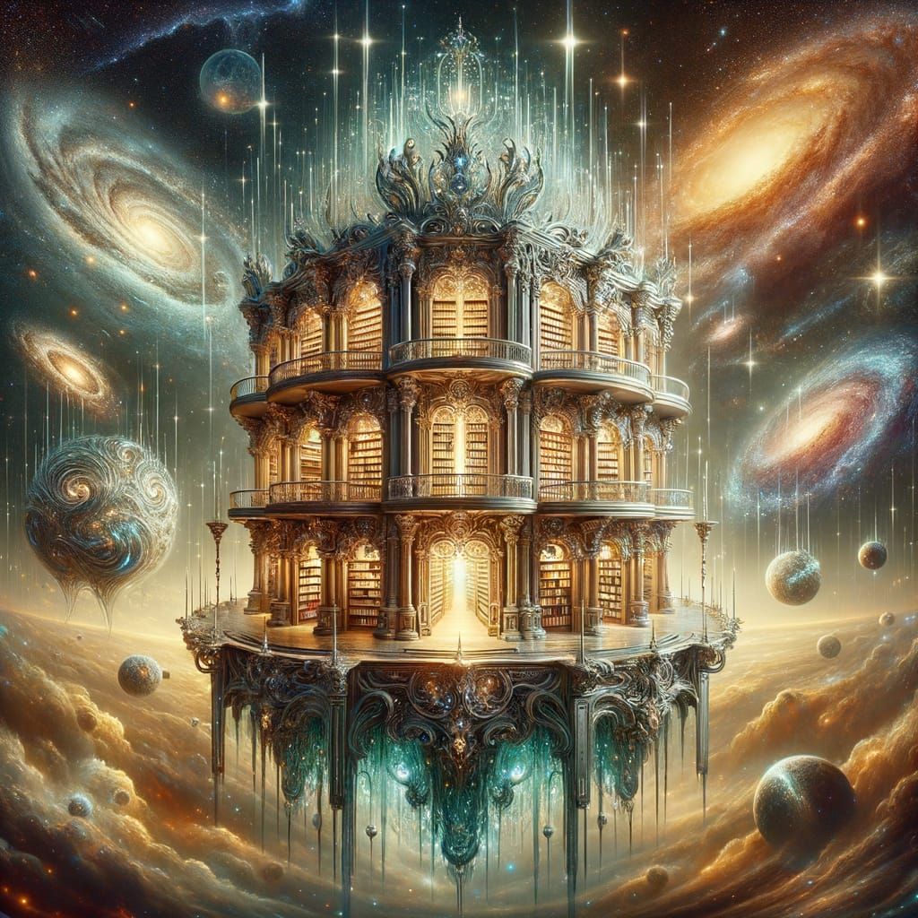 Celestial Library - AI Generated Artwork - NightCafe Creator