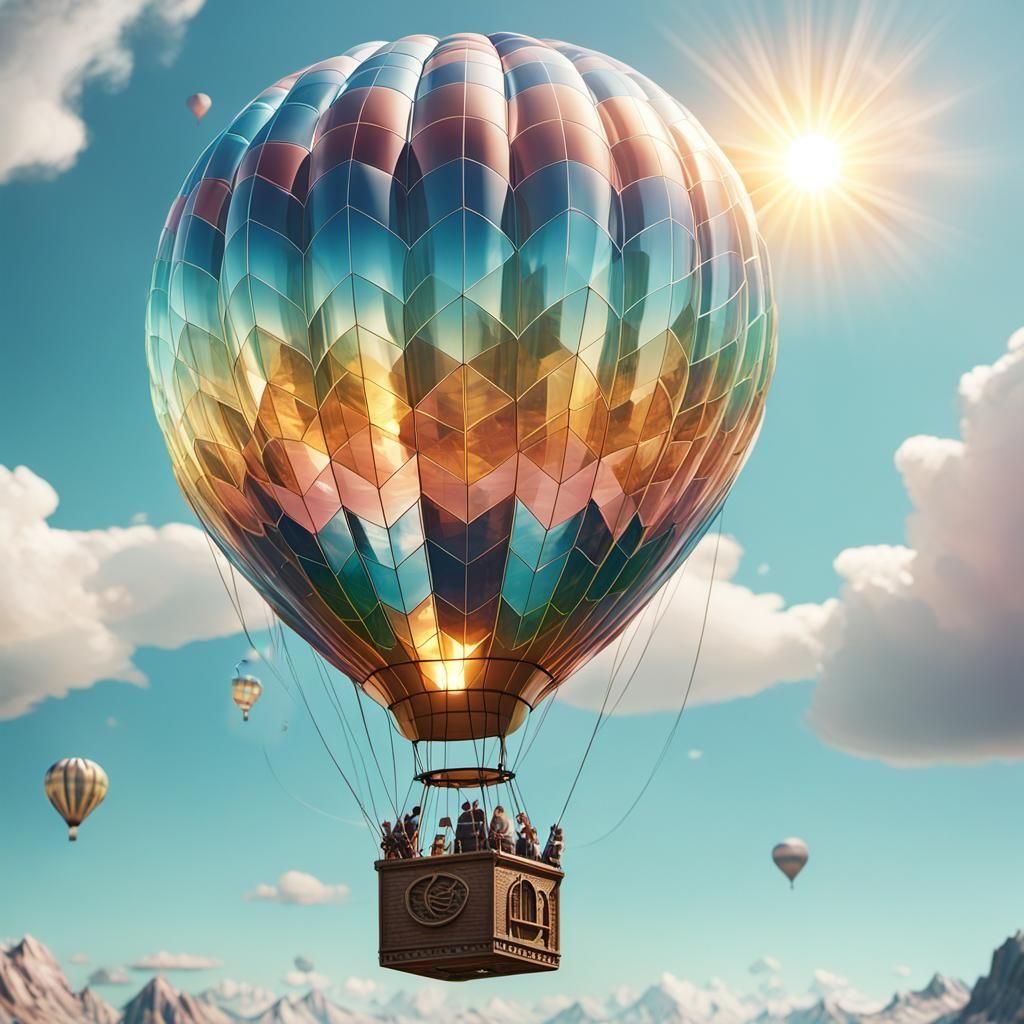 Balloon flight - AI Generated Artwork - NightCafe Creator