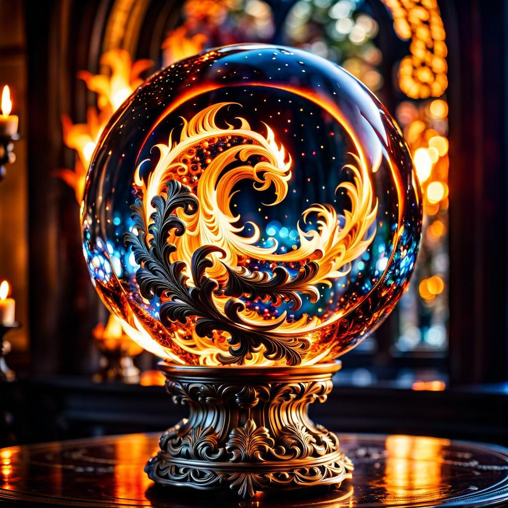 Fire Orb - AI Generated Artwork - NightCafe Creator