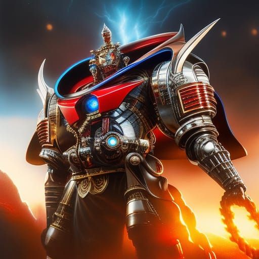 Lightning Ring Thrower, the robot hero of Planet Ser'koL - AI Generated ...