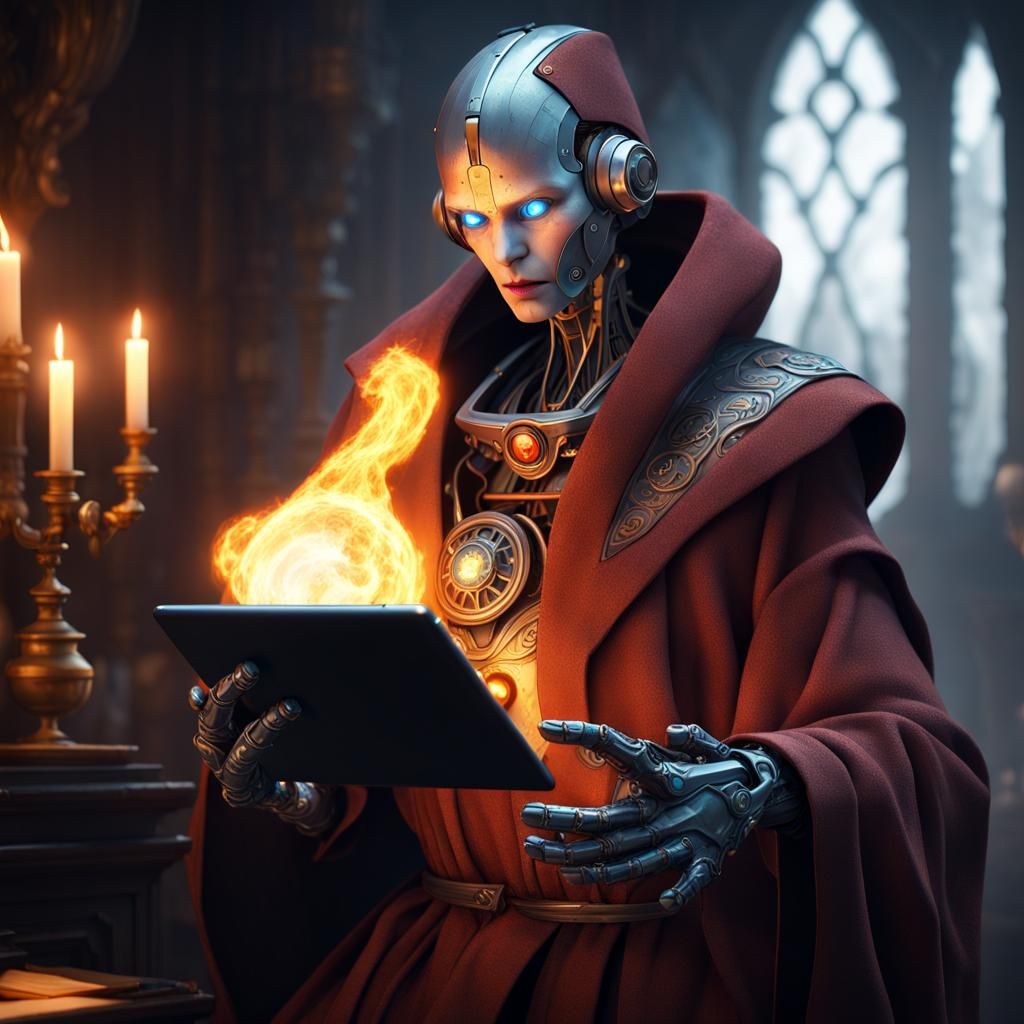 Robot Wizard - AI Generated Artwork - NightCafe Creator