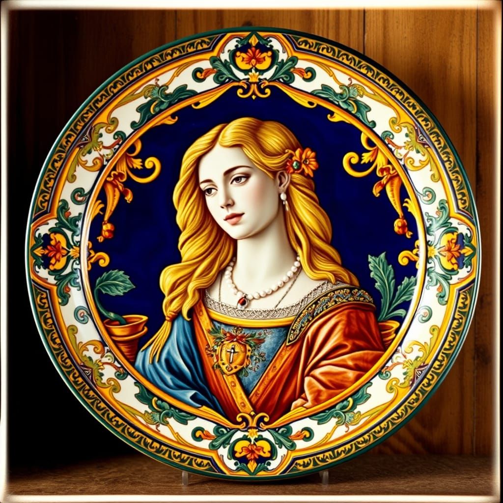 16th Century Italian Renaissance Plate with Noble ... - AI Art