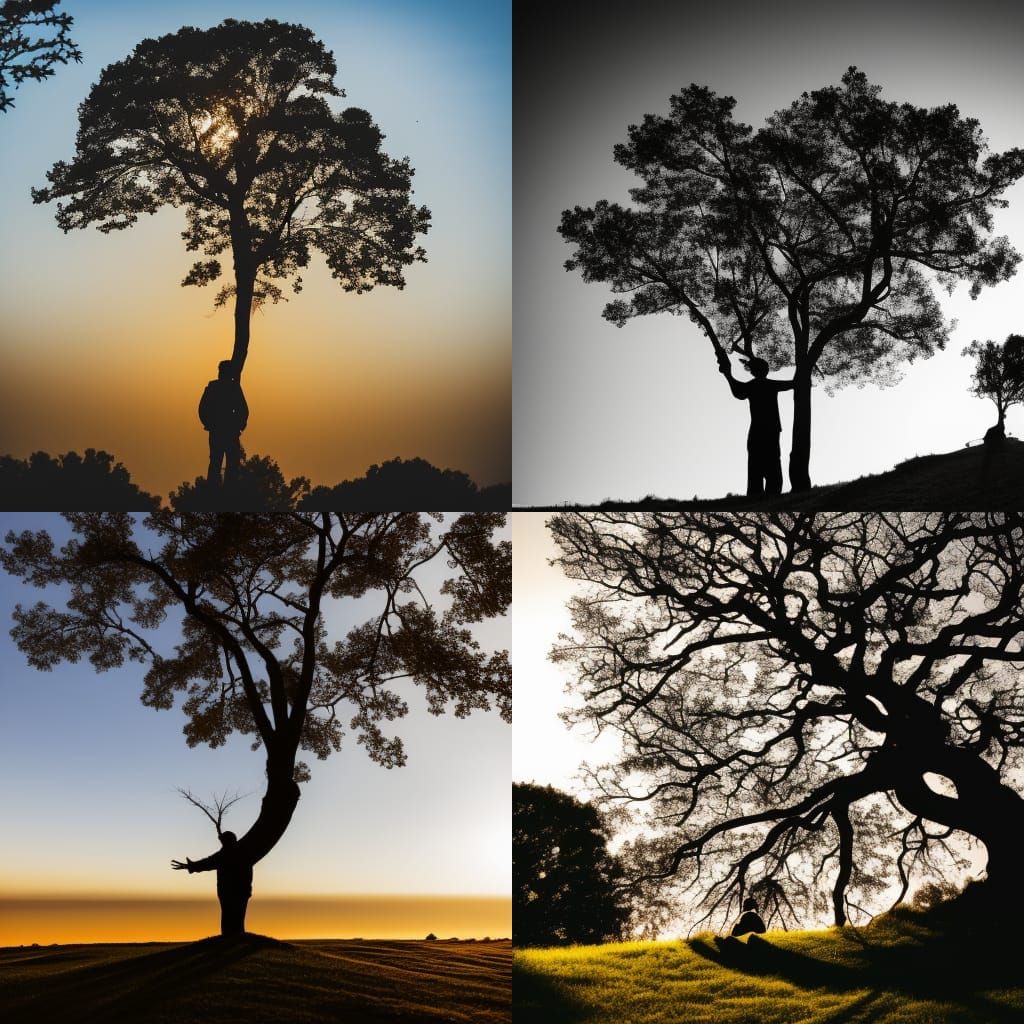 Man and a tree - AI Generated Artwork - NightCafe Creator