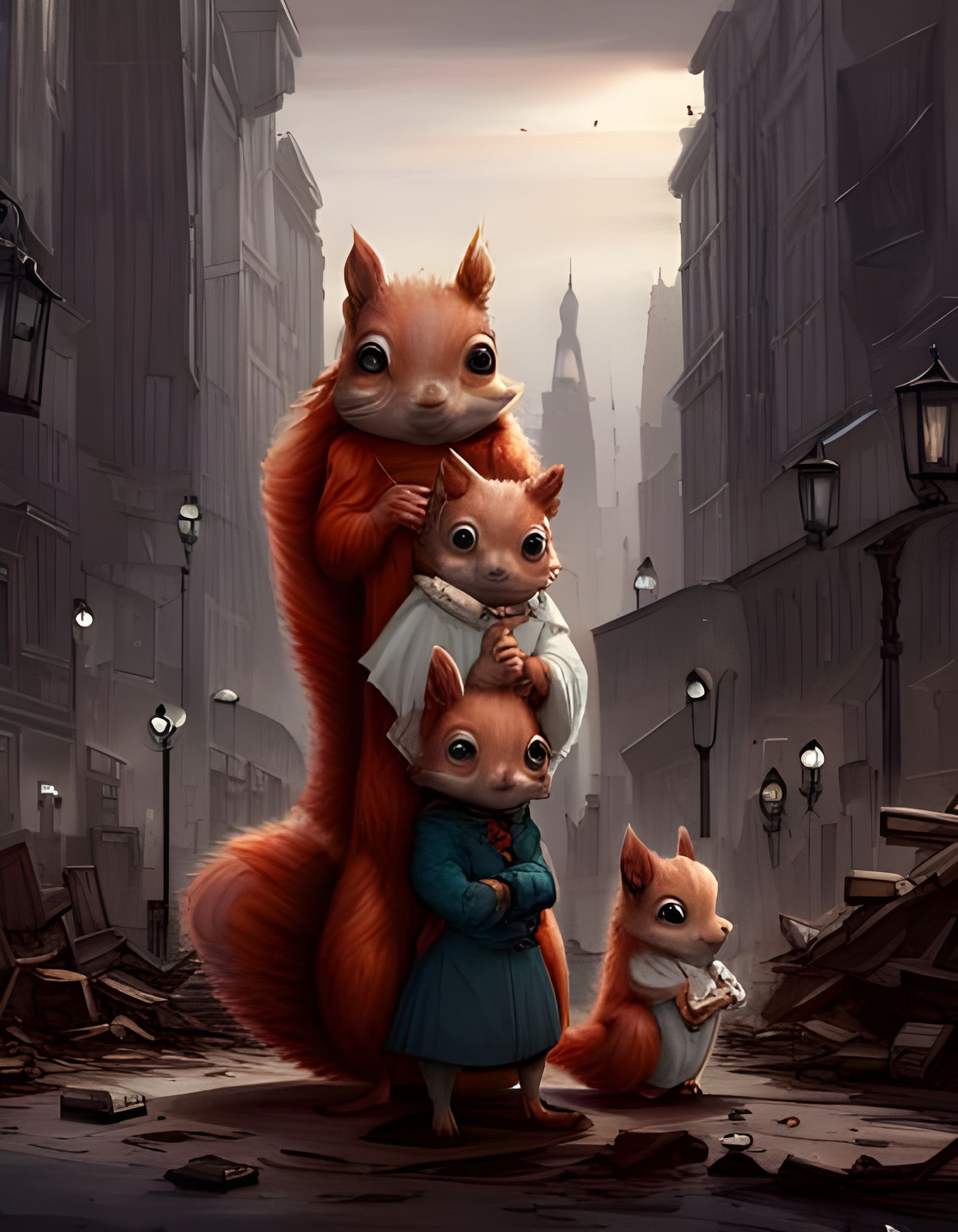 The squirrel goths - AI Generated Artwork - NightCafe Creator