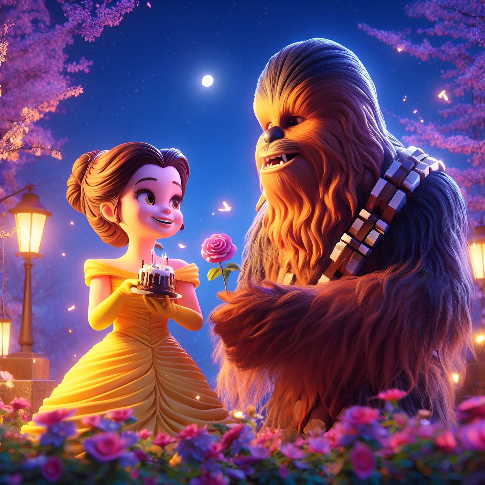 Beauty and the Bacca: A Birthday Date to the Garden - AI Generated ...