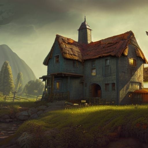 farmhouse - AI Generated Artwork - NightCafe Creator