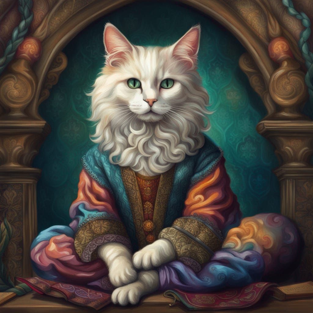 teacher cat in yoga - AI Generated Artwork - NightCafe Creator