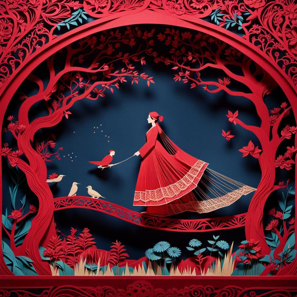 Red thread legend - AI Generated Artwork - NightCafe Creator