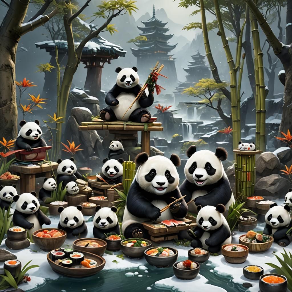 Pandas - AI Generated Artwork - NightCafe Creator