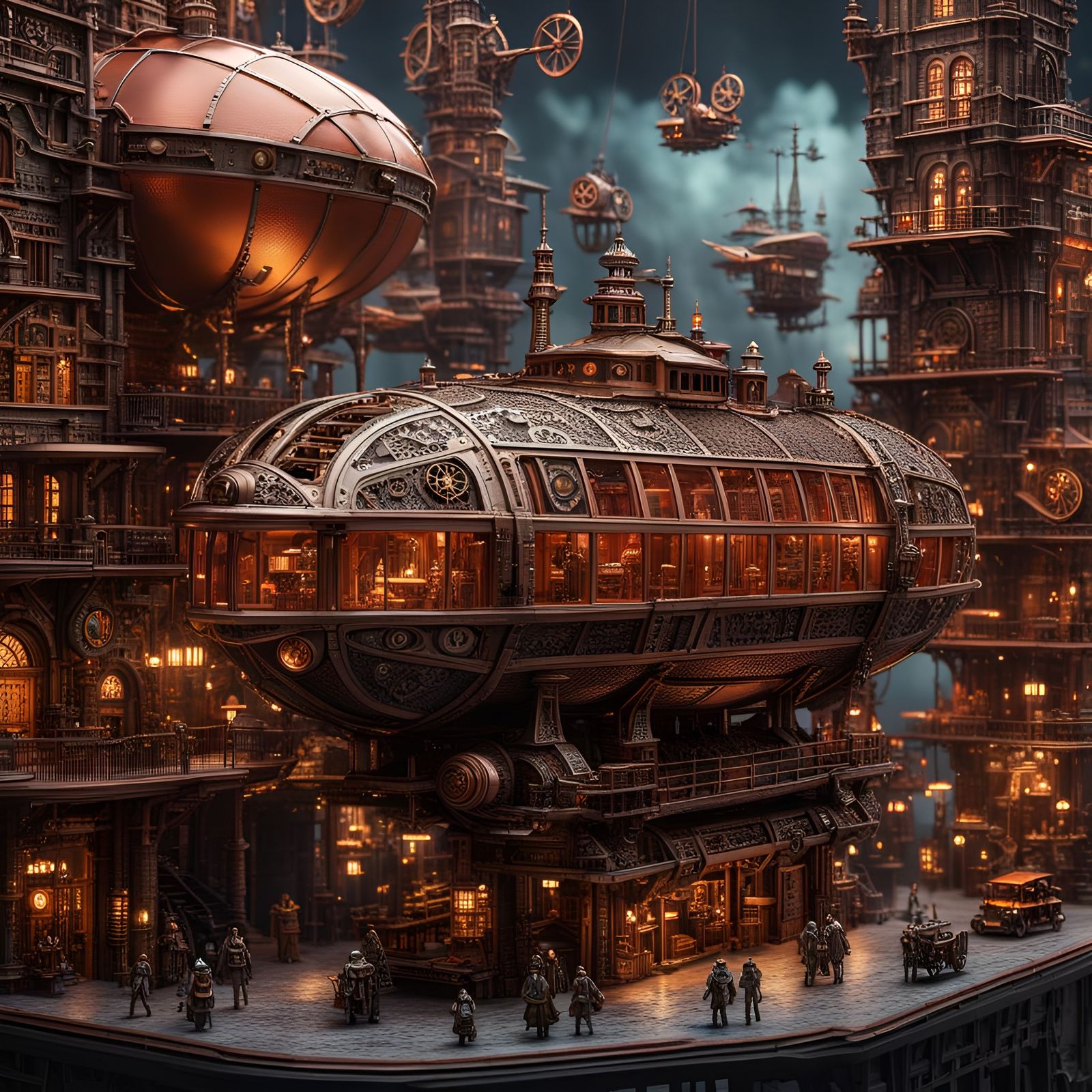 steampunk-themed miniature world. - AI Generated Artwork - NightCafe ...