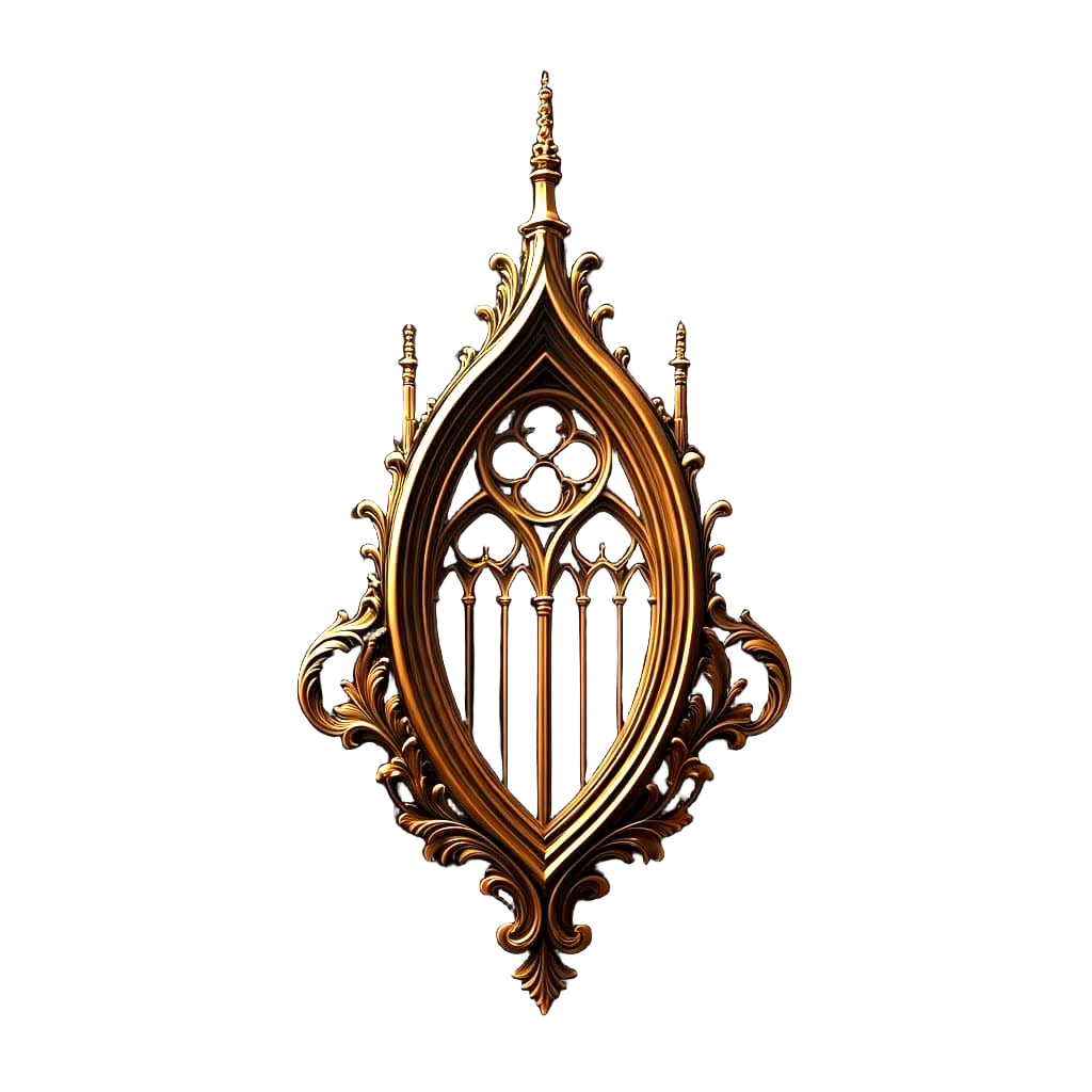 Ethereal Gothic Logo with Singular Shape on Black ... - AI Art