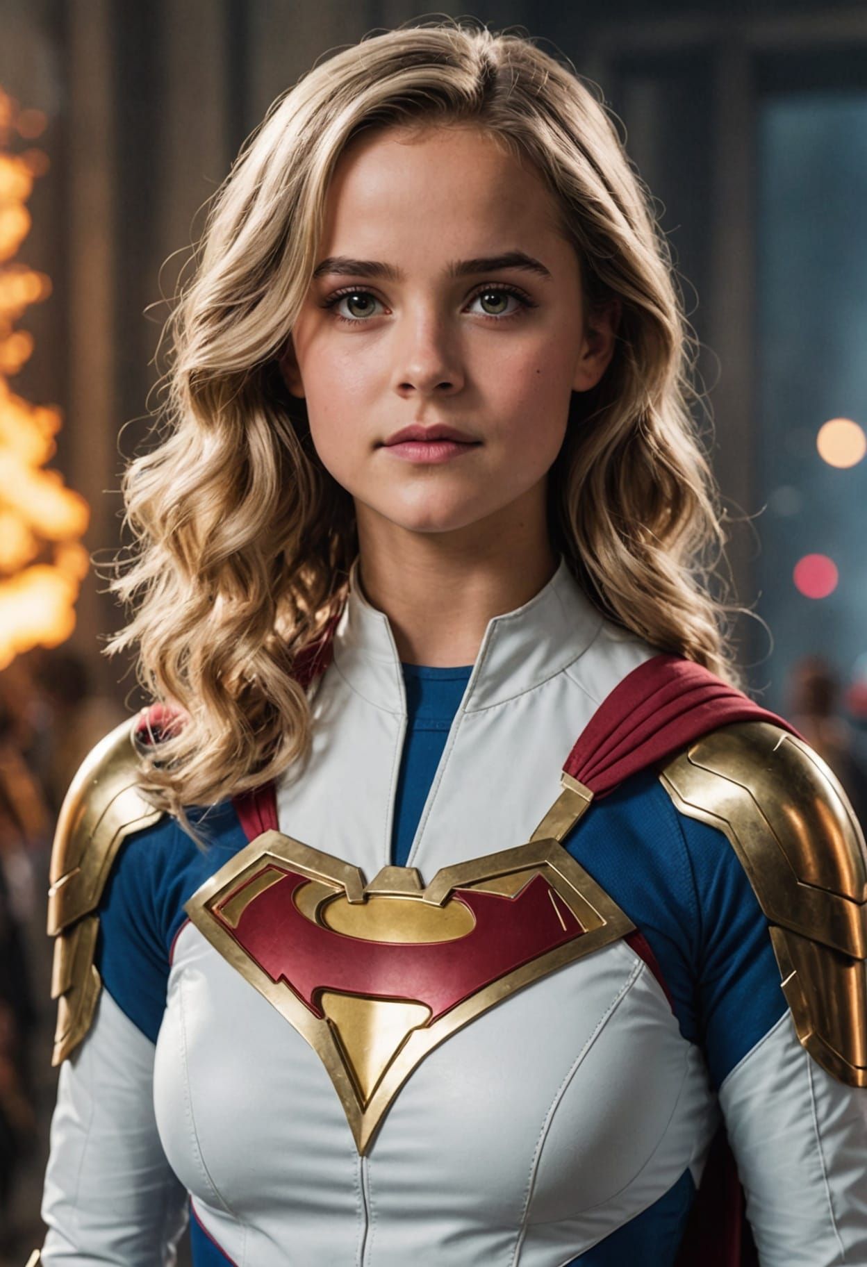 Superheroine Power Girl in a Cinematic Pose - AI Art