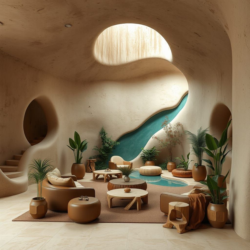 intérieur de maison organique 2 - Organic Graffiti Oasis wit...