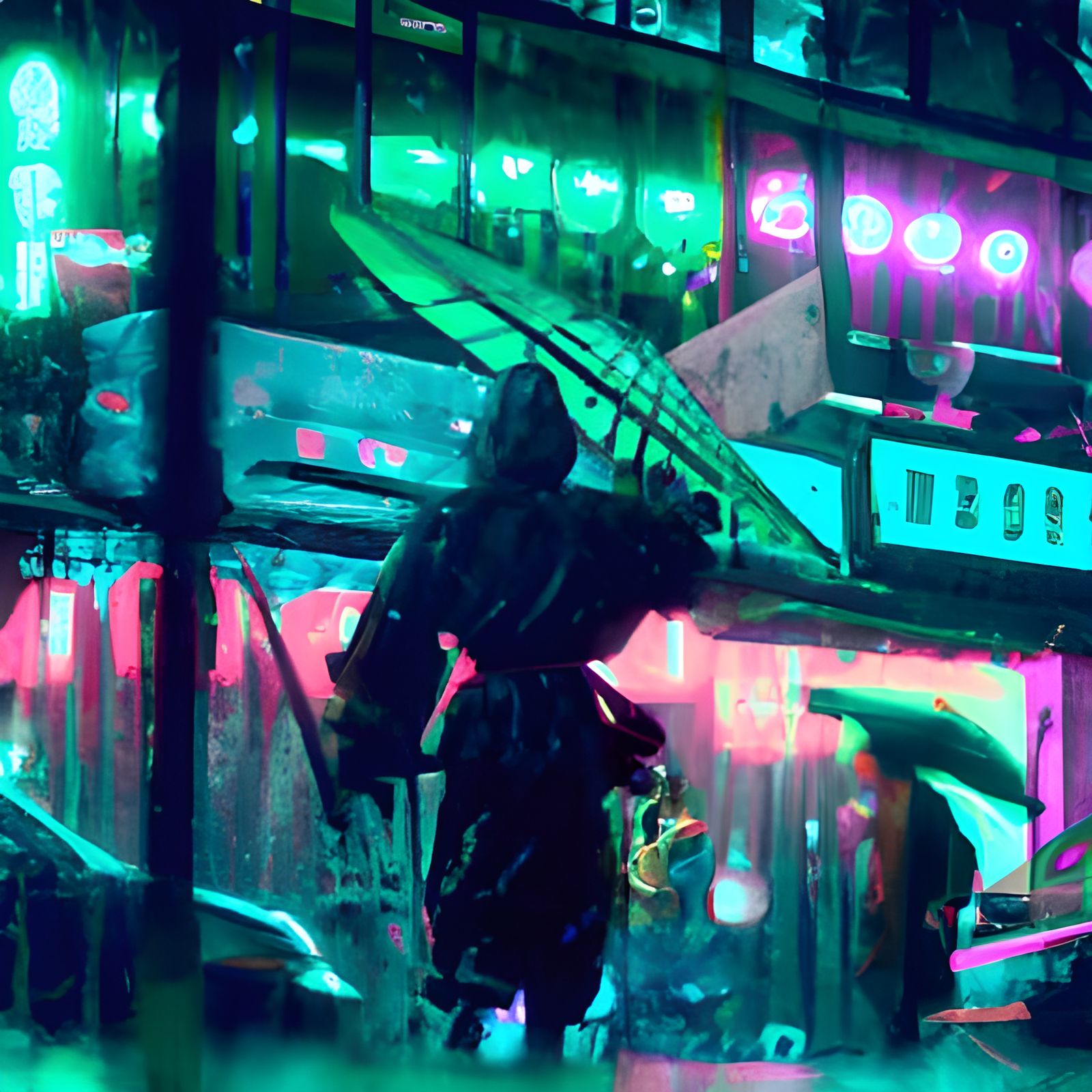 A street samurai - AI Generated Artwork - NightCafe Creator