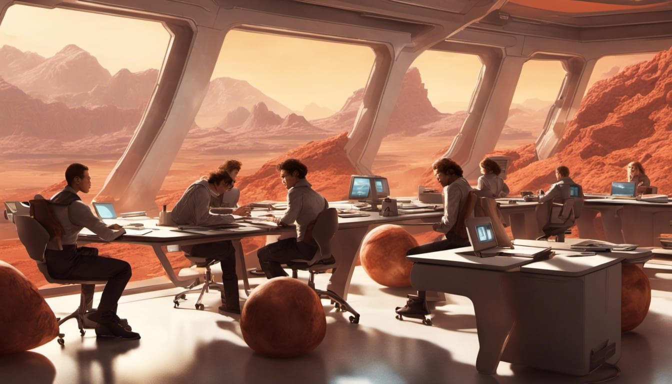 High School on Mars - AI Generated Artwork - NightCafe Creator