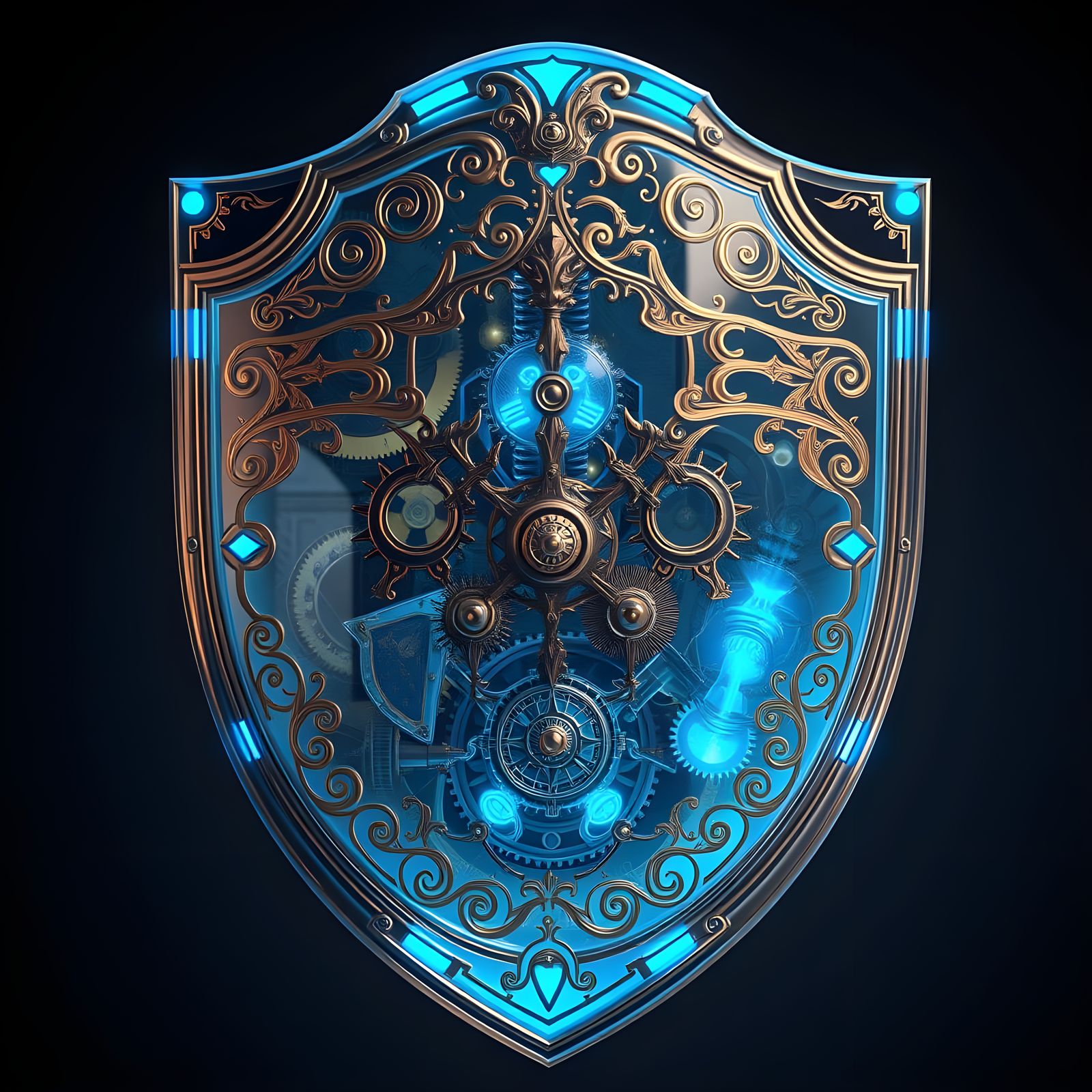 DC #838 Shields: Futuristic Steampunk Shield