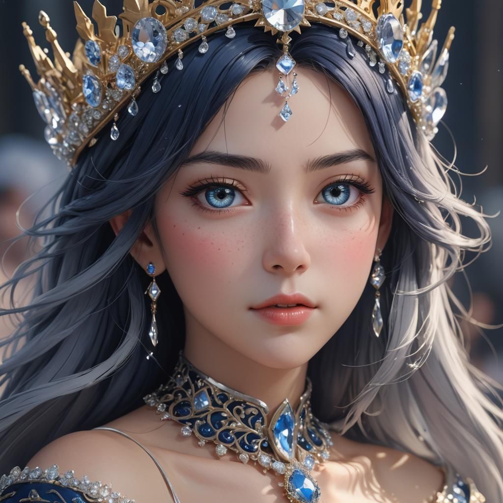 Crown Princess Azurine - AI Generated Artwork - NightCafe Creator