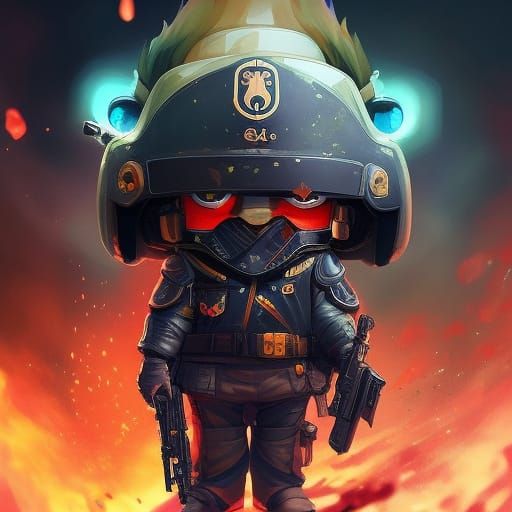 Chibi soldier - AI Generated Artwork - NightCafe Creator