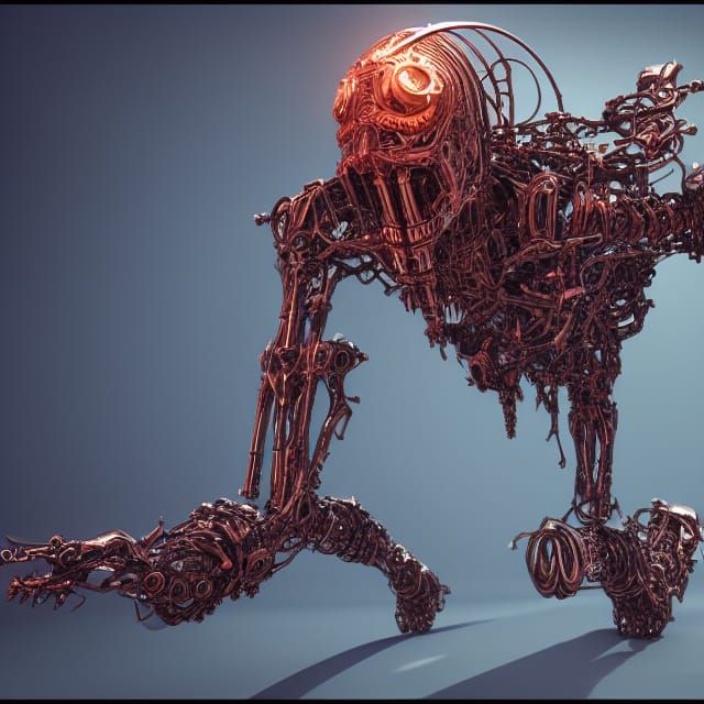 Biomechanical false prophet - AI Generated Artwork - NightCafe Creator