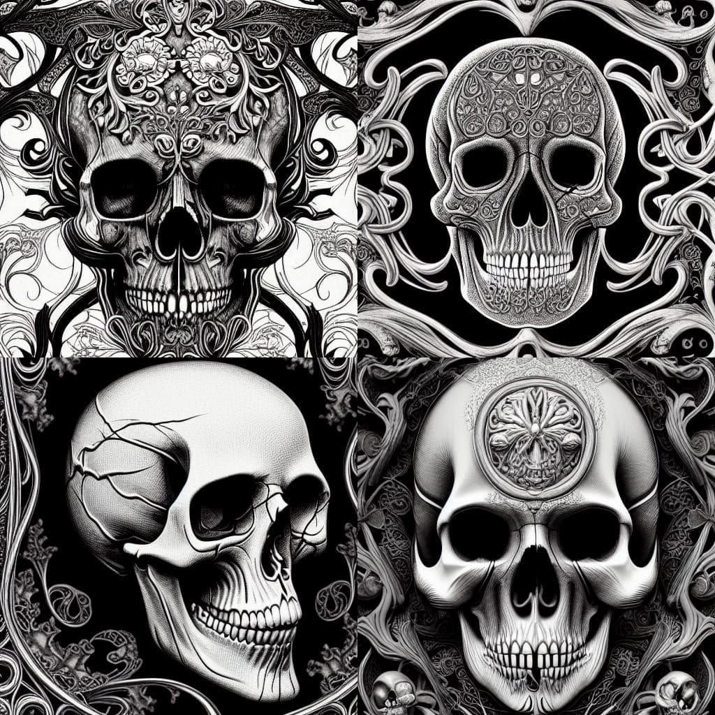Skulls - AI Generated Artwork - NightCafe Creator