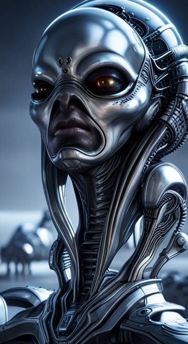 Giger Alien, insanely detailed, unreal engine 5, spaceship vibrancy ...