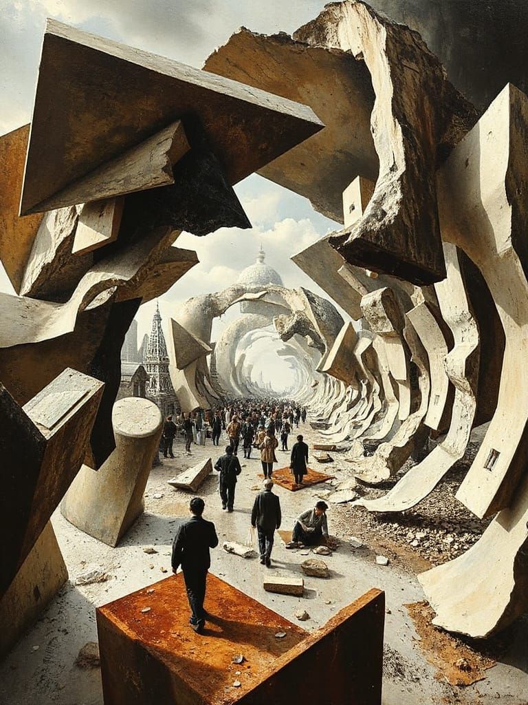 Abstract Nothingness 2/4 - Surrealistic Chaos in a Dystopian...