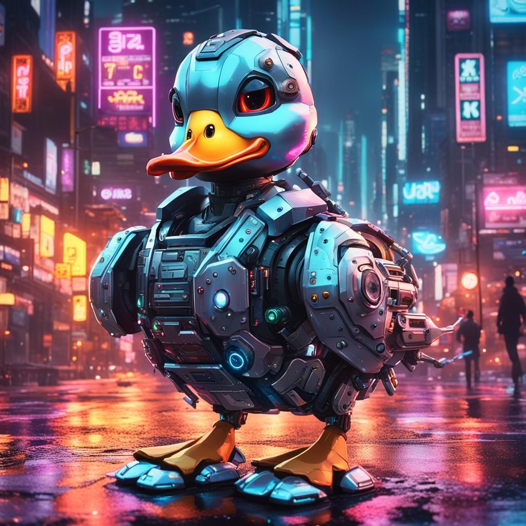 cyber duck - AI Generated Artwork - NightCafe Creator