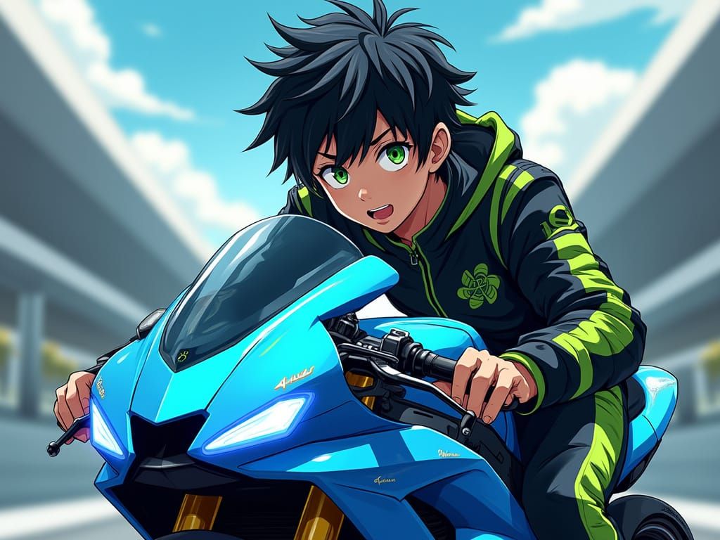 A 14 yr old boy in a rc bike - Teenage Boy Speeds on High-Te...