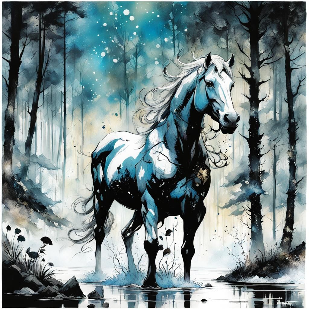 The horse of the starlight - AI Generated Artwork - NightCafe Creator