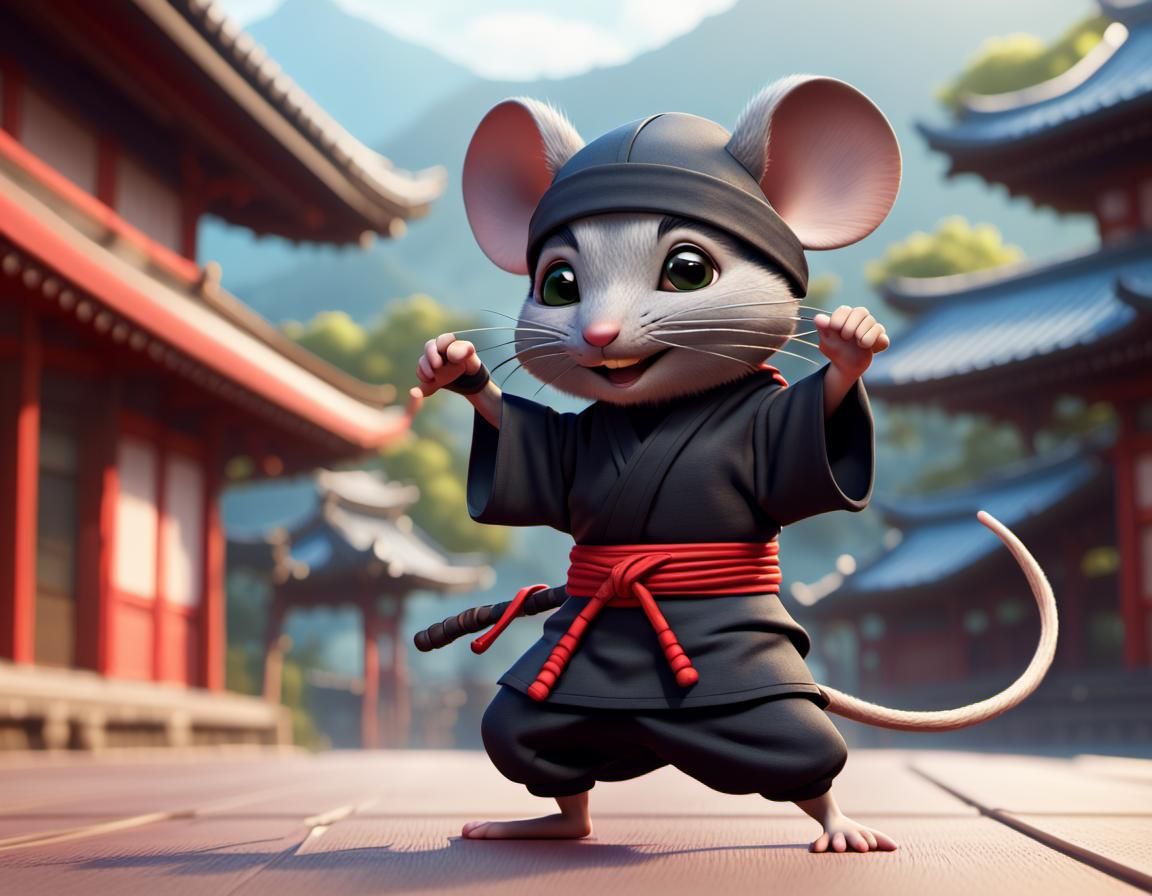Ninja mouse - AI Generated Artwork - NightCafe Creator