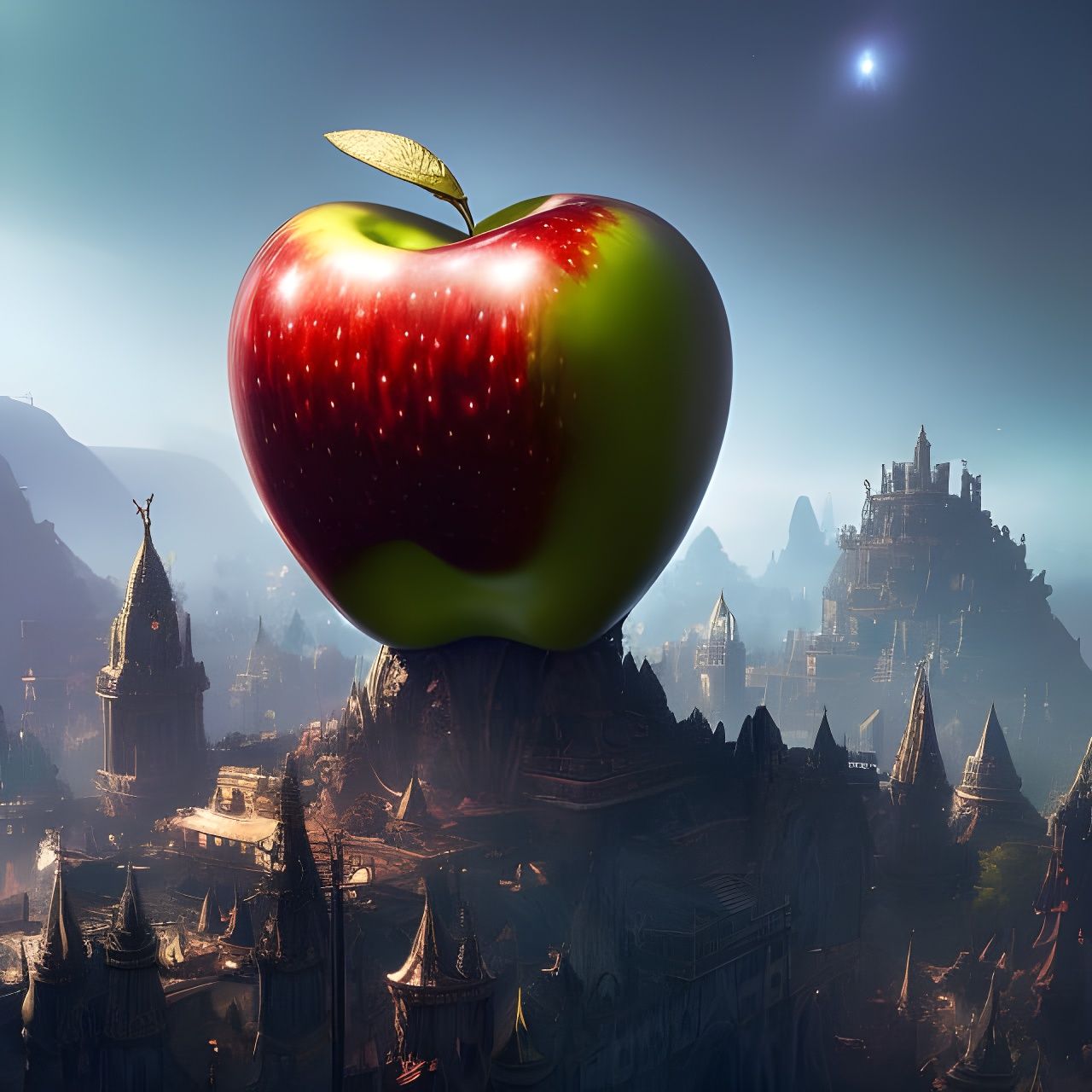 Insanely detailed photograph of a Heart shaped Apple by Ismail Inceoglu ...