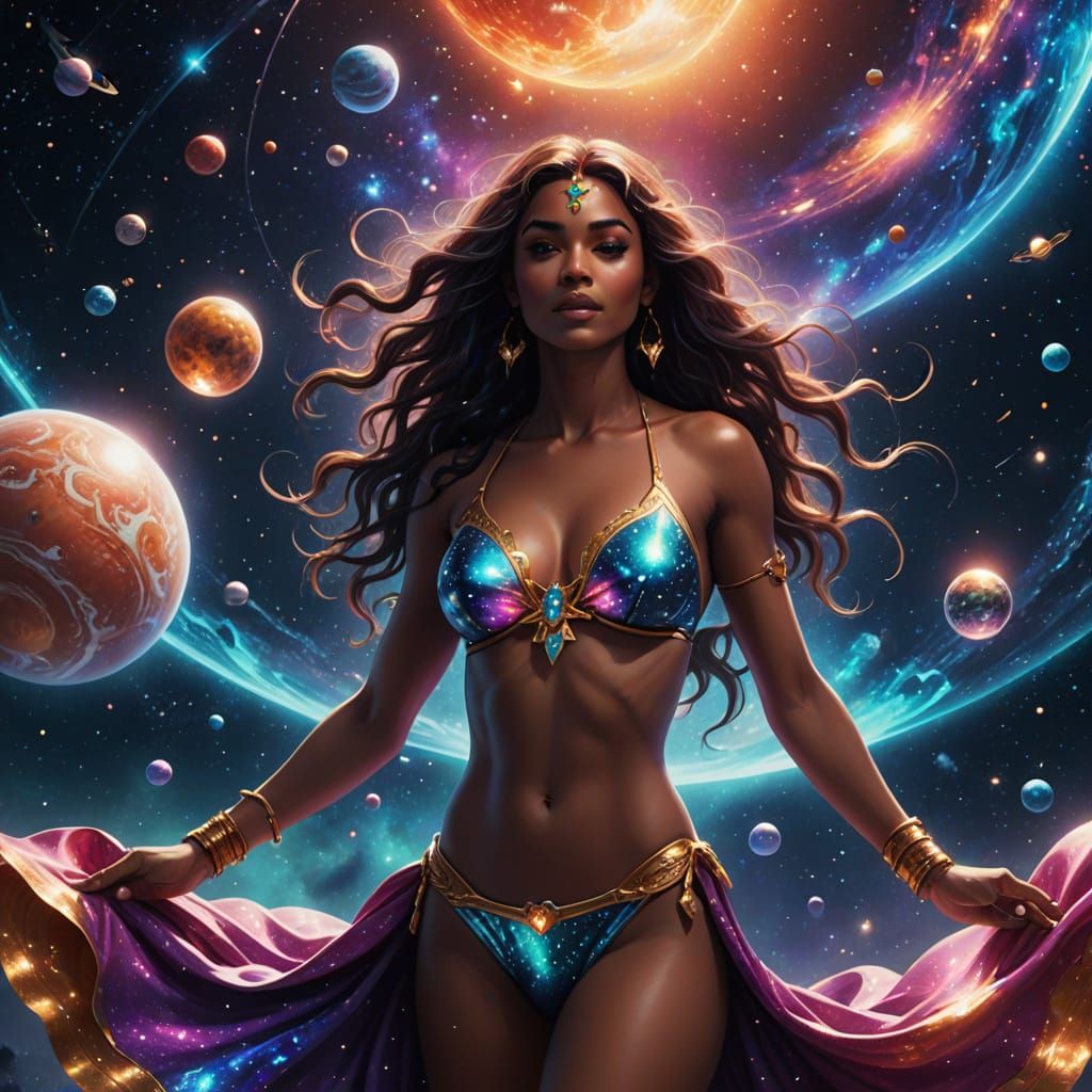 Female genie bikini cosmic - Surreal Fantasy Genie in Cosmi...