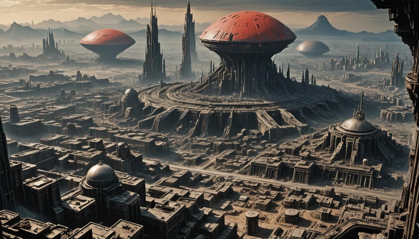 Alien Mega City - AI Generated Artwork - NightCafe Creator