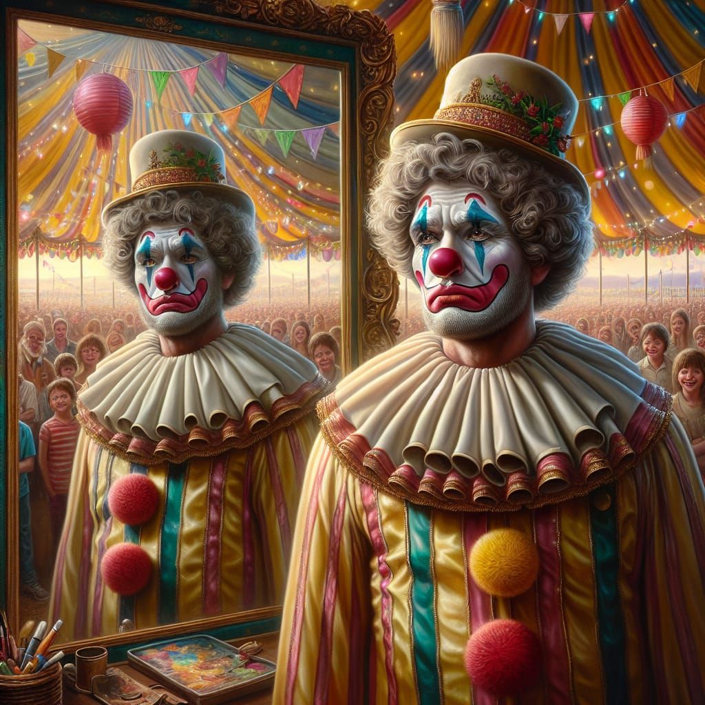 „Der Clown, der Clown war immer lustig anzuschauen. Doch kein ließ der ...