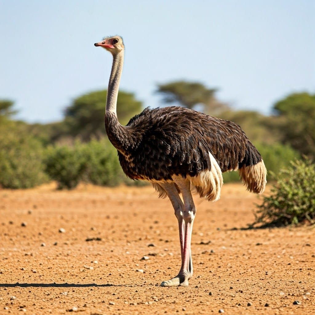 Struthio. Struthio, the remarkable ostrich, strides across the arid ...