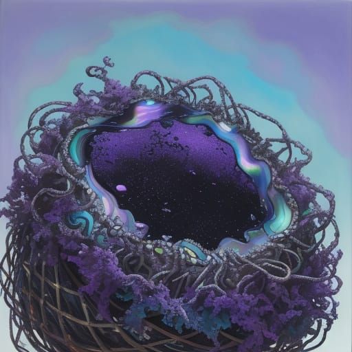 Vibrant Surrealist Abstraction with Triadic Colors... - AI Art