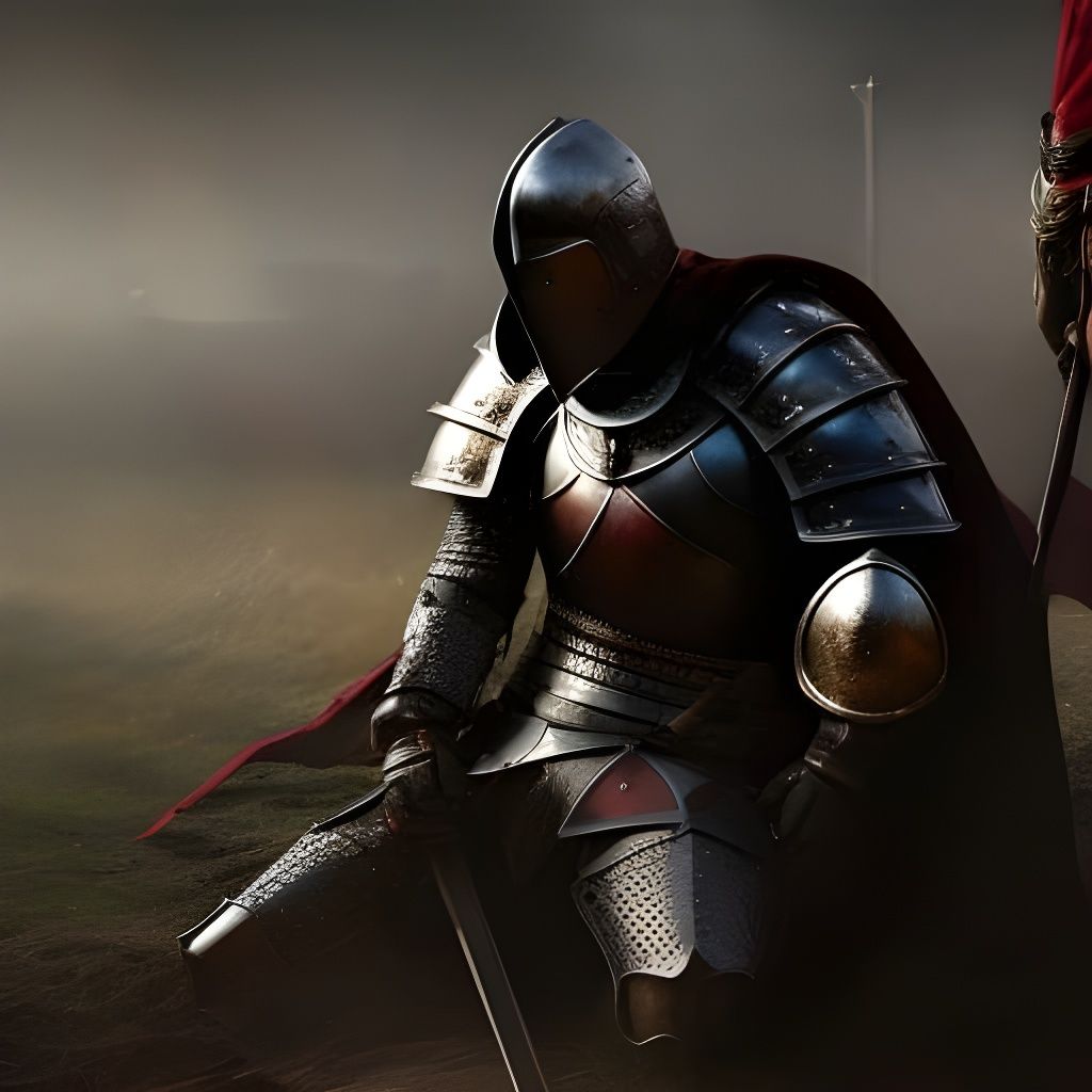 The defeated knight - AI Generated Artwork - NightCafe Creator