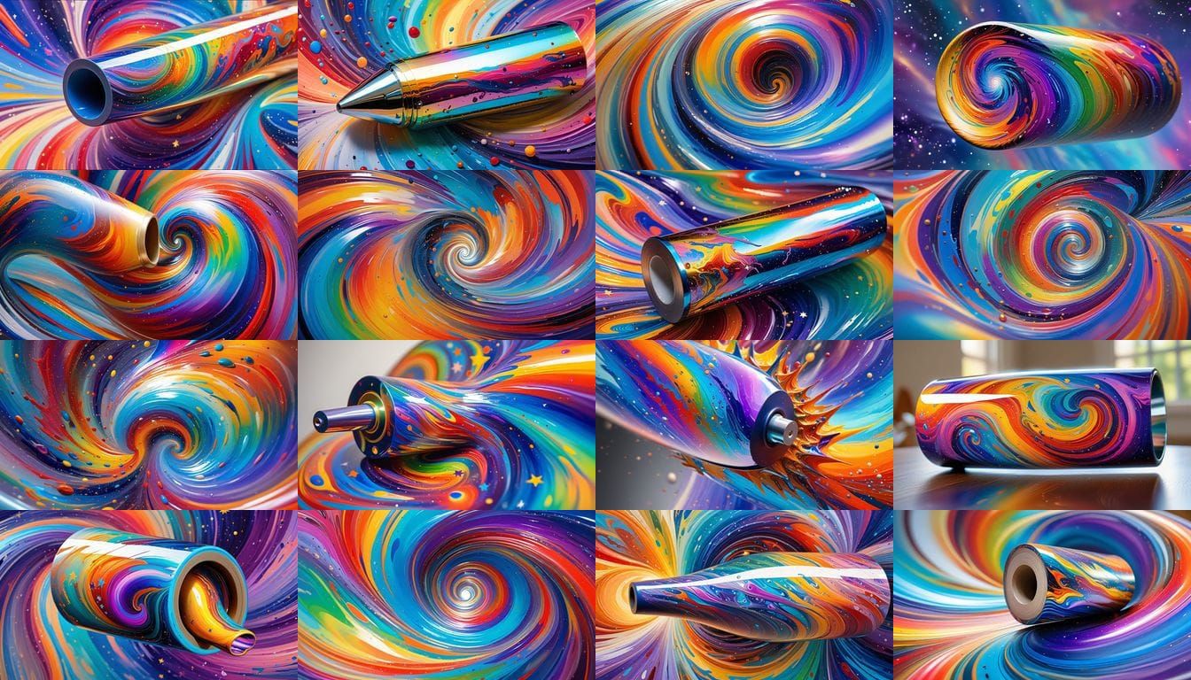 Fluent Space Eruption - Sleek, High-Velocity Vortex in Rich,...