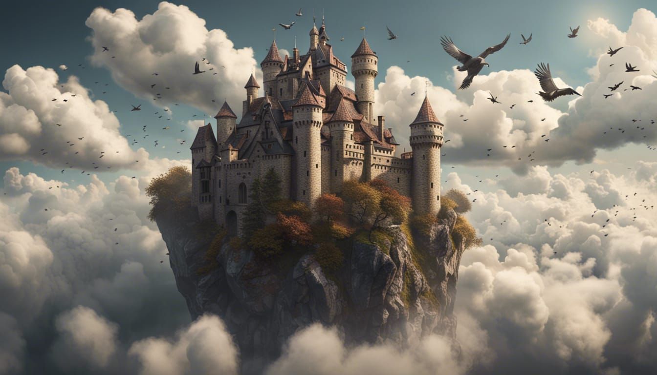 Flying Citadel - AI Generated Artwork - NightCafe Creator