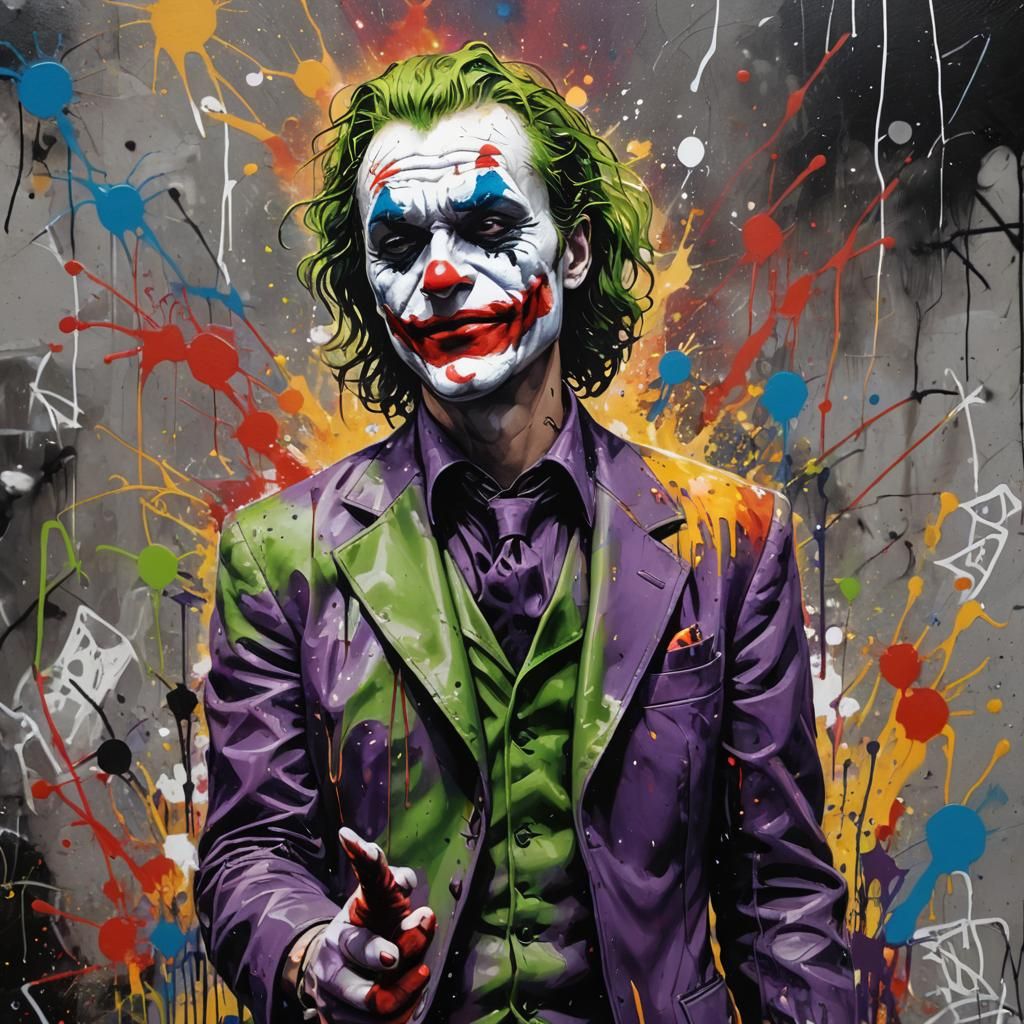Joker Pop-Art - AI Generated Artwork - NightCafe Creator